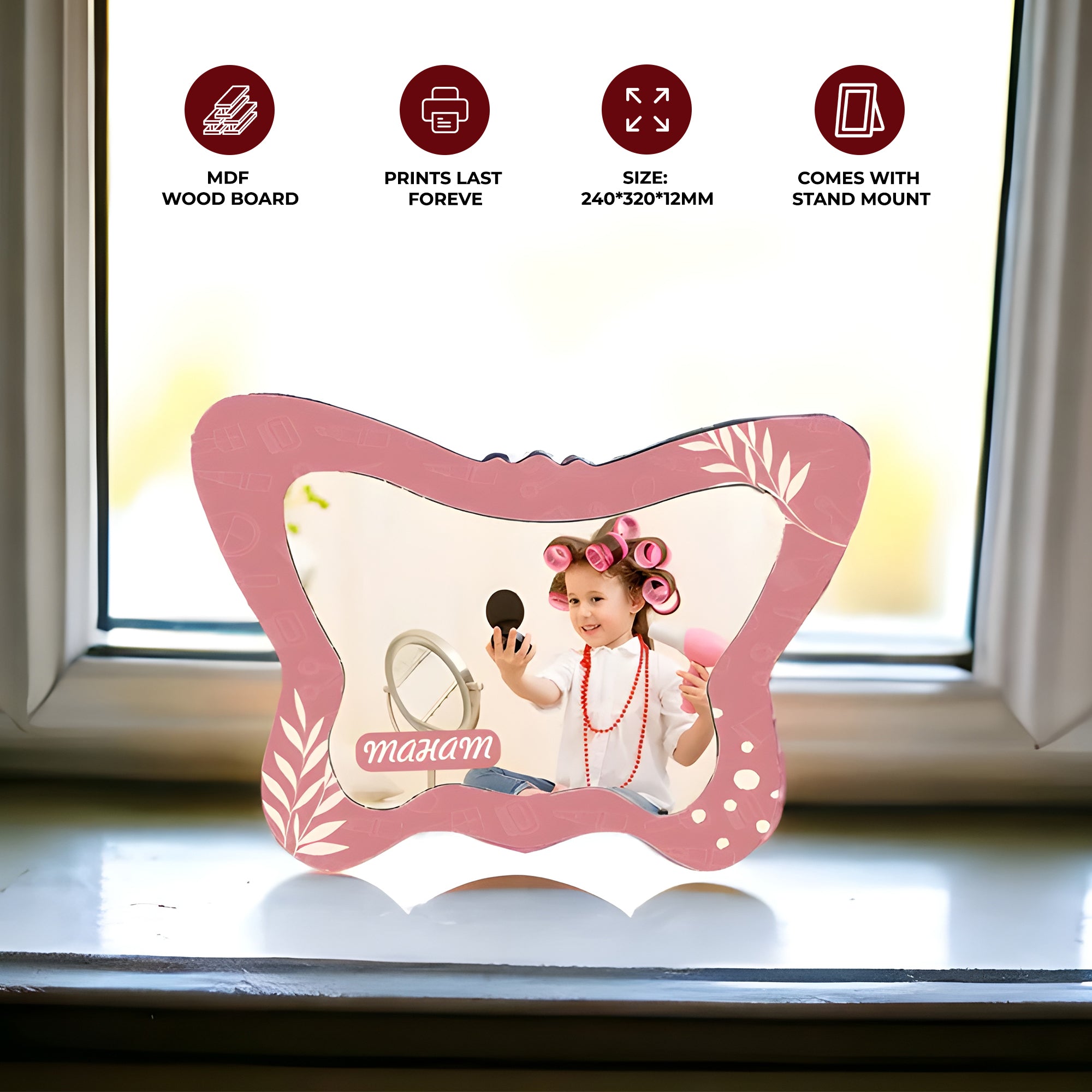 Personalized Butterfly Shape Photo Frame – Gifto Graphics