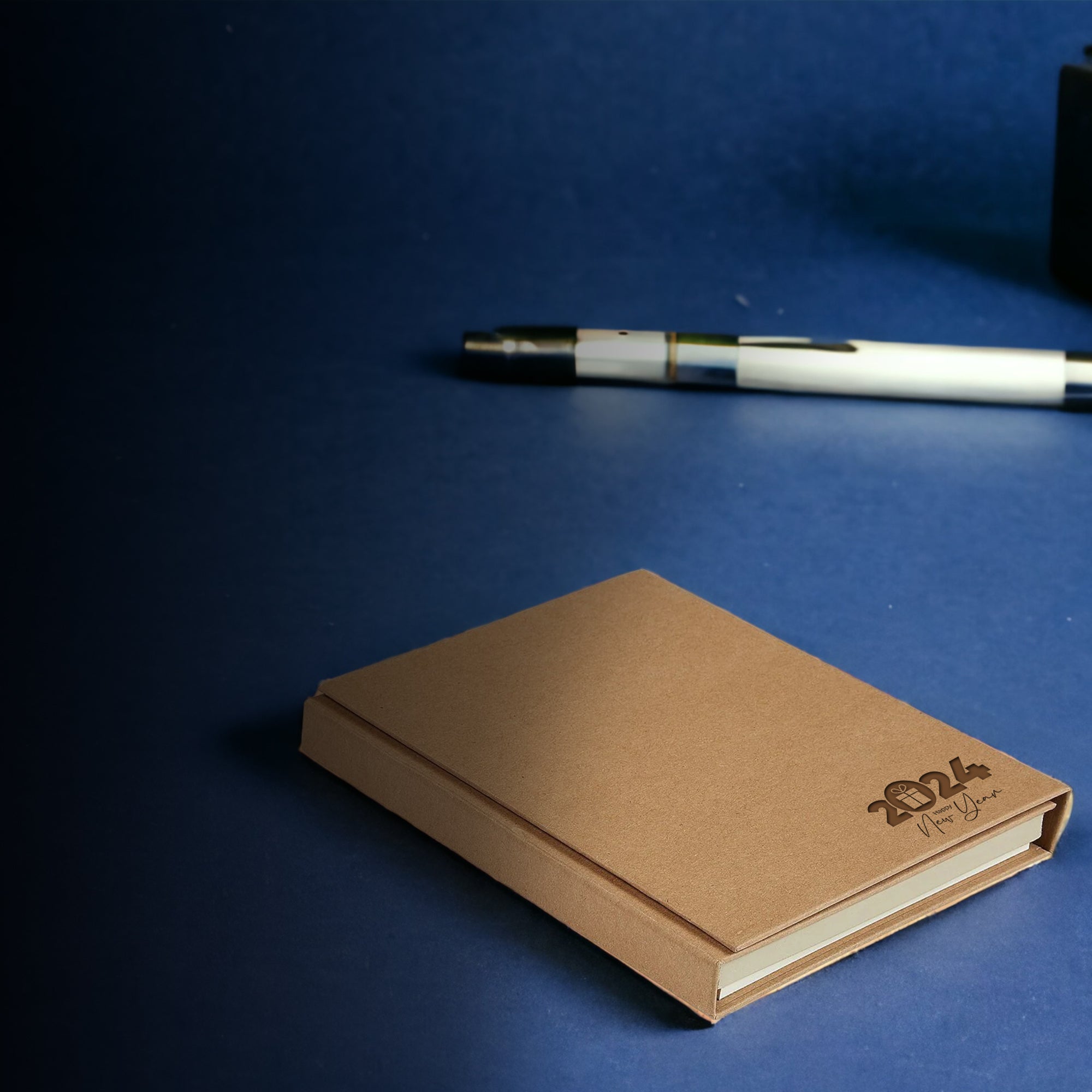 Kraft Paper Pen PET Colored Sticky Notes Notepad With Flip Paper Box ...