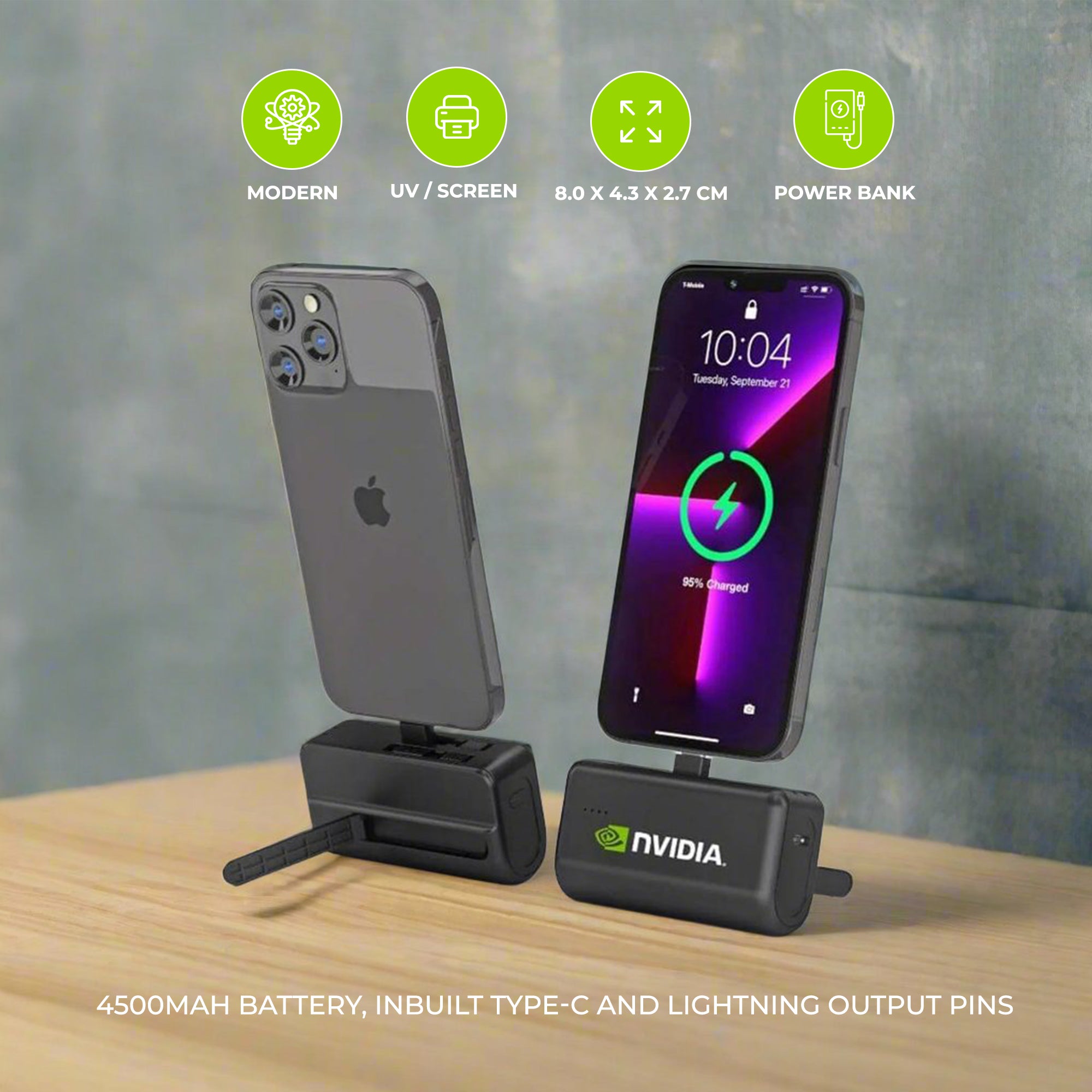 CAPSULE - @memorii® 4500mAh Mini Powerbank with Inbuilt Cable and Phon ...