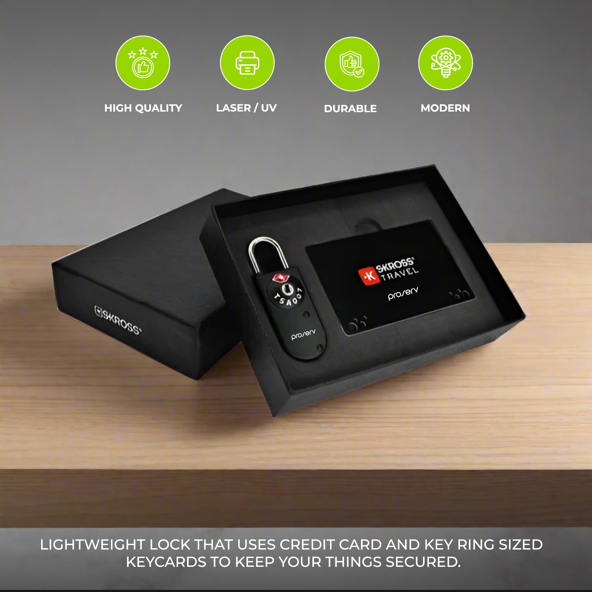 TSA Lock Gift Set with 2 Card Keys – Gifto Graphics