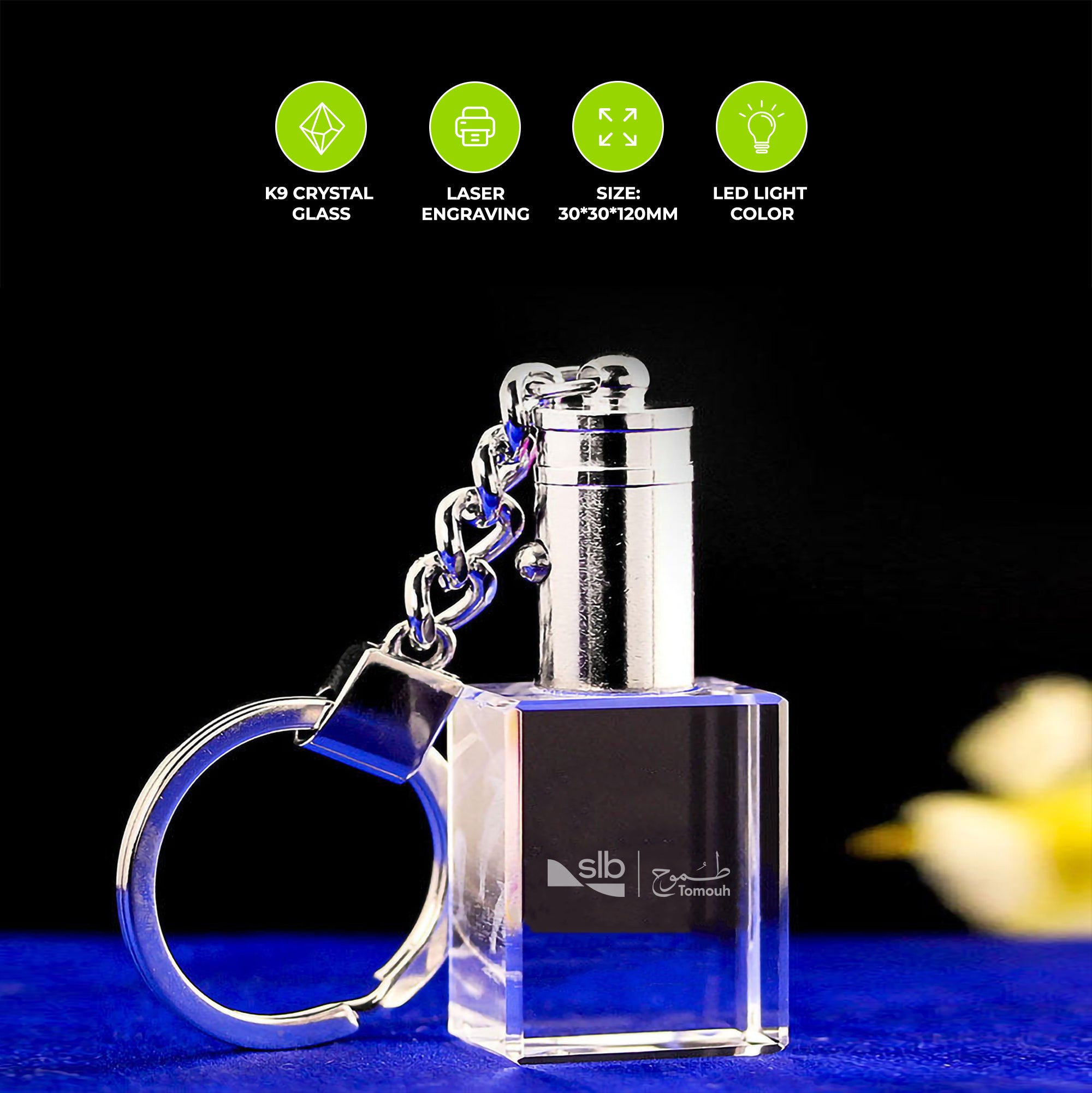 Personalized Crystal Keychain – Gifto Graphics