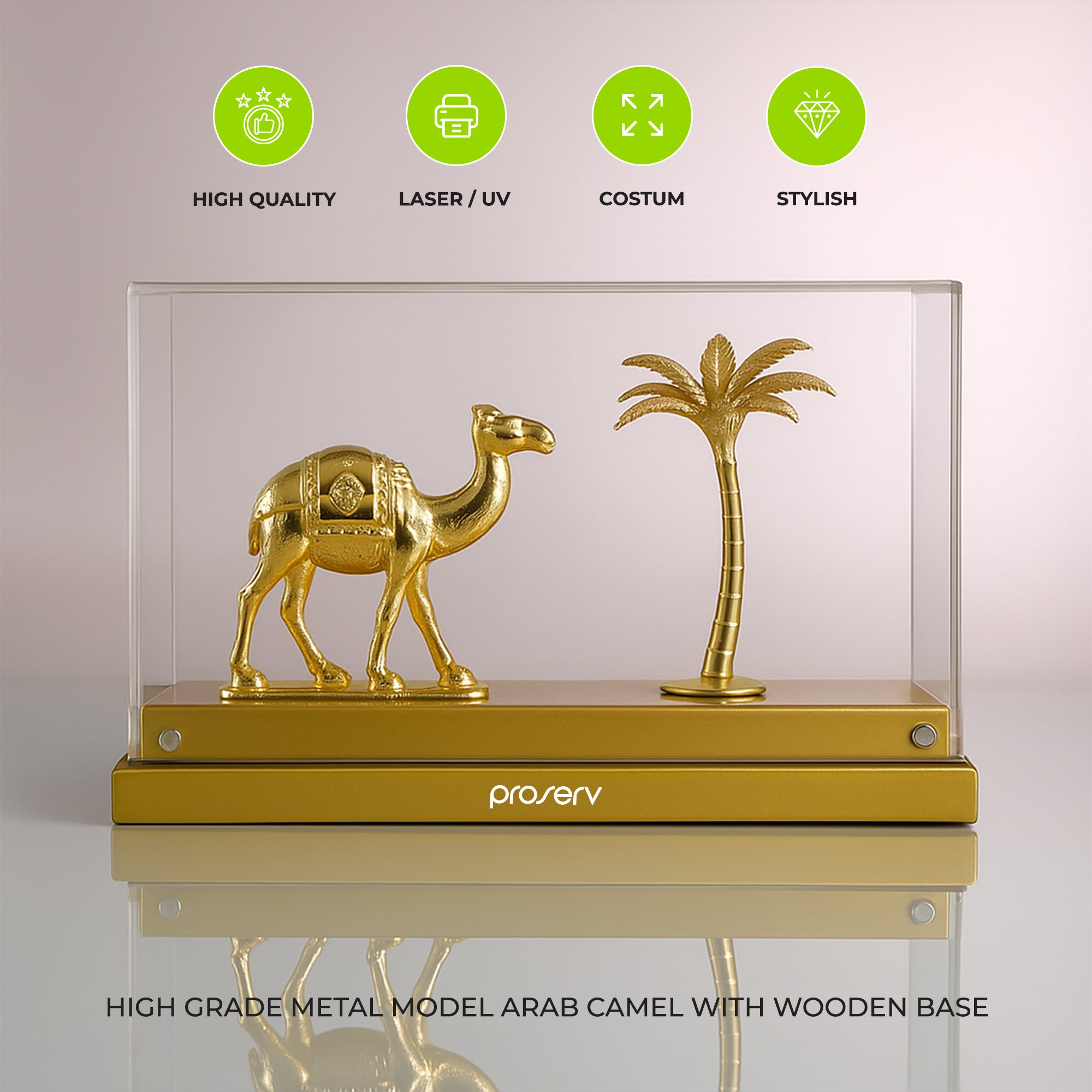 Metal Gold Camel Statue Souvenir – Gifto Graphics