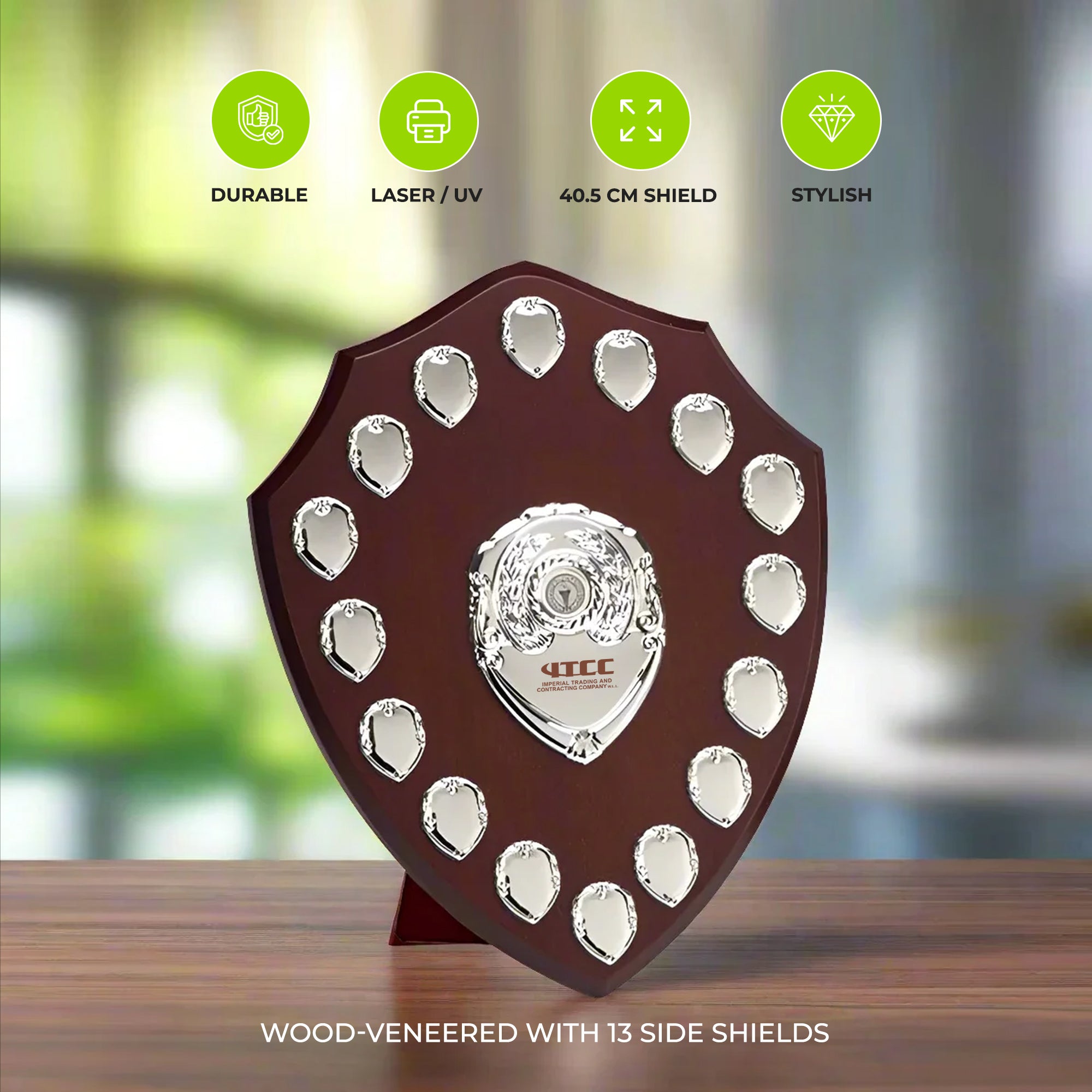 Wooden Shield Award – Gifto Graphics