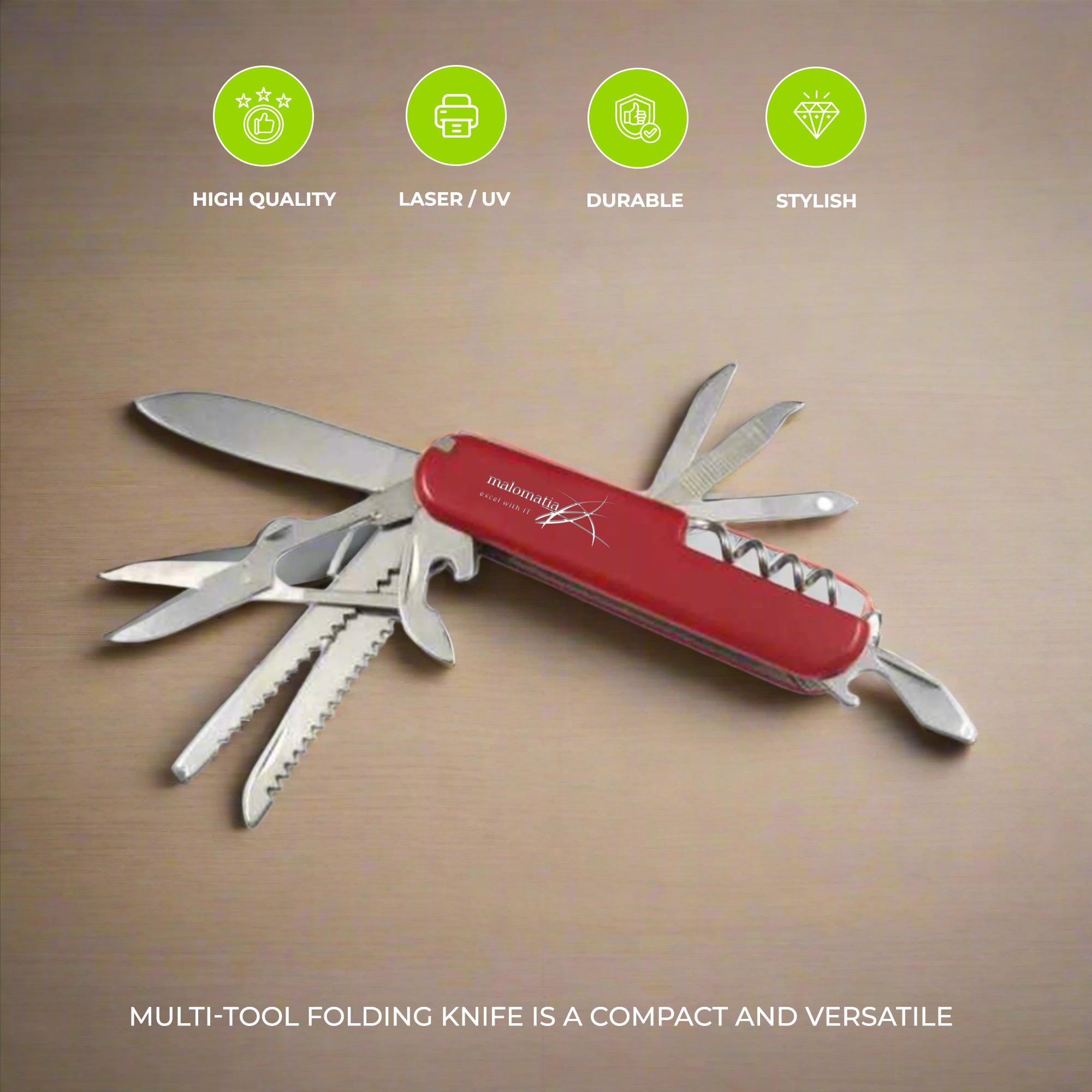 Pocket Multi Tool Folding Knife wood – Gifto Graphics