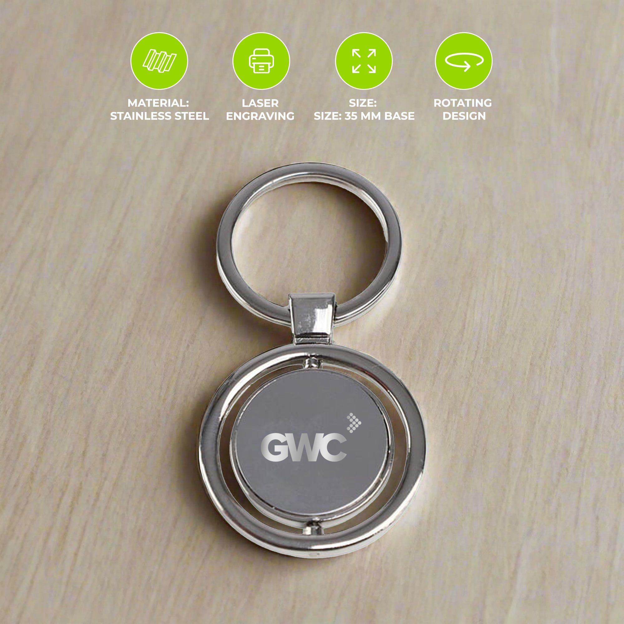 Round Metal Key Chain – Gifto Graphics