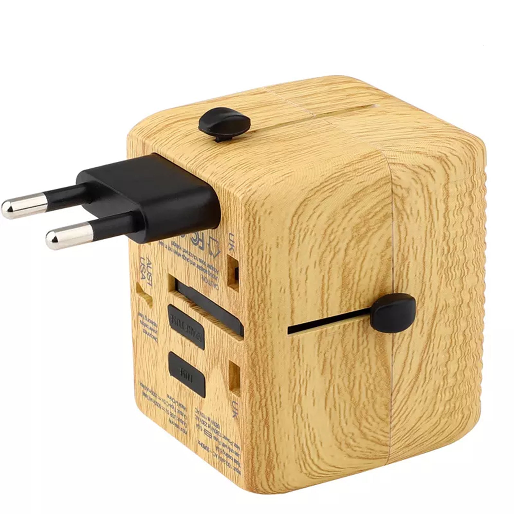 Wooden World Travel Adaptor – Gifto Graphics