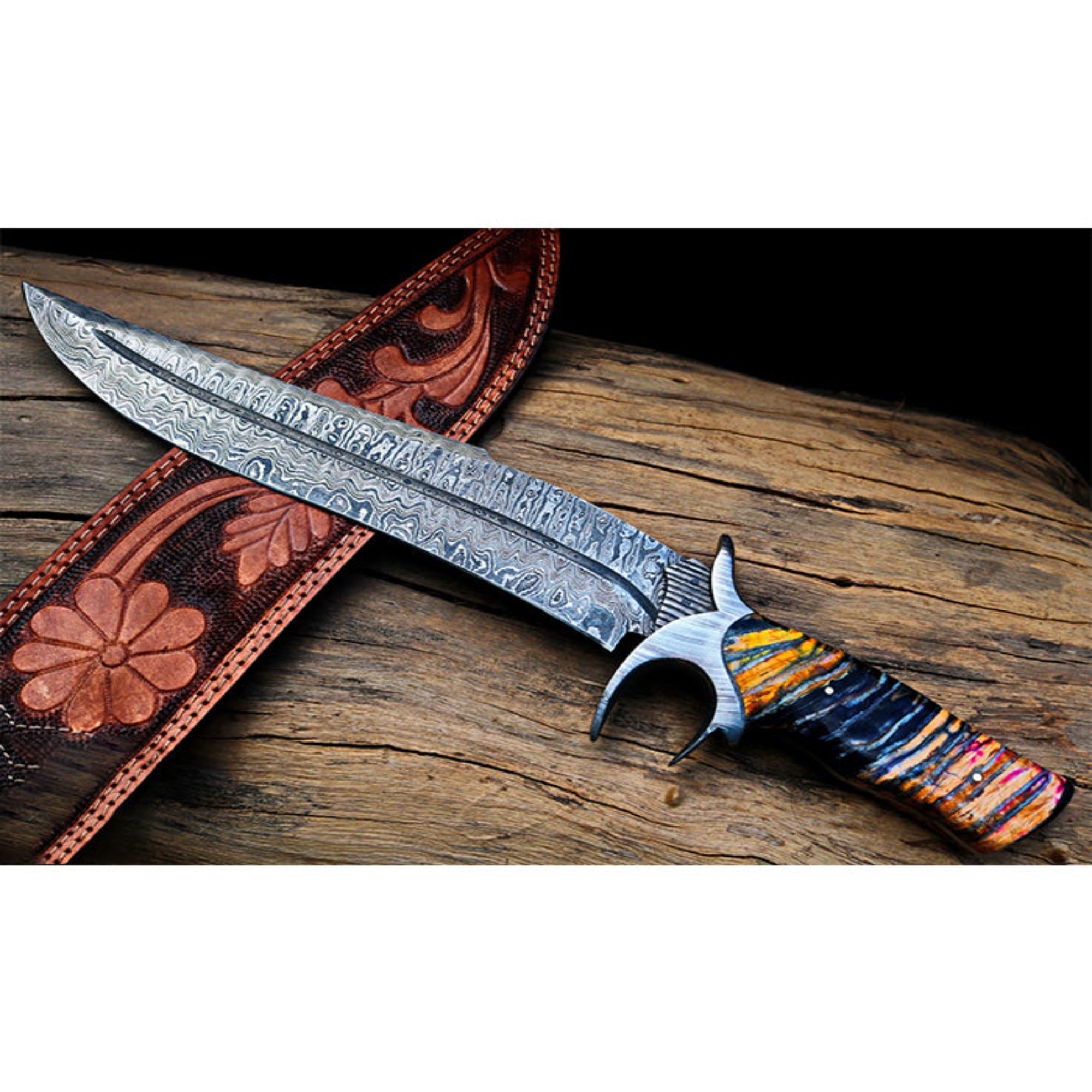 RED DRAGON SLAYER Knife 16? Long 11?Blade ? 16 oz Hunting Fixed Blade ...